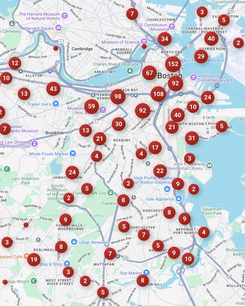 Boston Liquor Licenses: Map and Stats | Open Data Boston